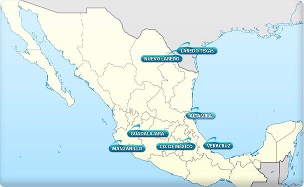 Altamira Port Mexico Map